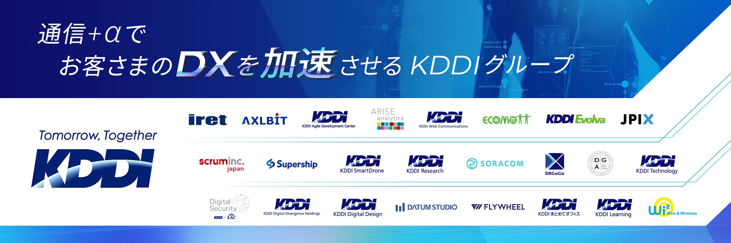 KDDI 法人・ビジネス向け サイトーーTomorrow, Together